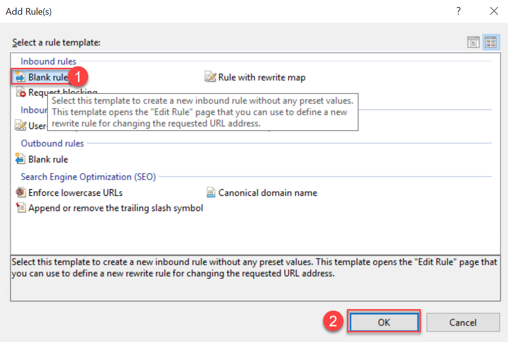 Redirect HTTP to HTTPS with Windows IIS Server 2019