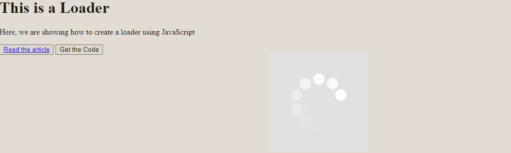 Show Loading Animation with API in Vanilla JavaScript
