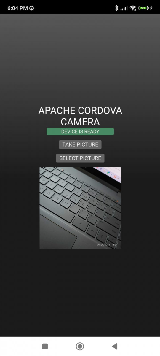 Install Cordova Camera Plugin to Taking Pictures and Choosing Images from Media Library