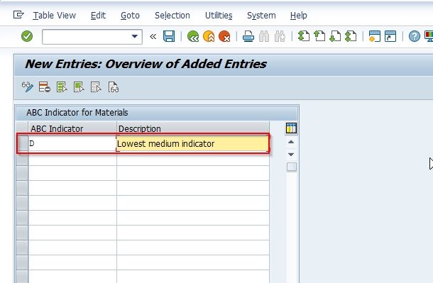 Define ABC Indicators In SAP