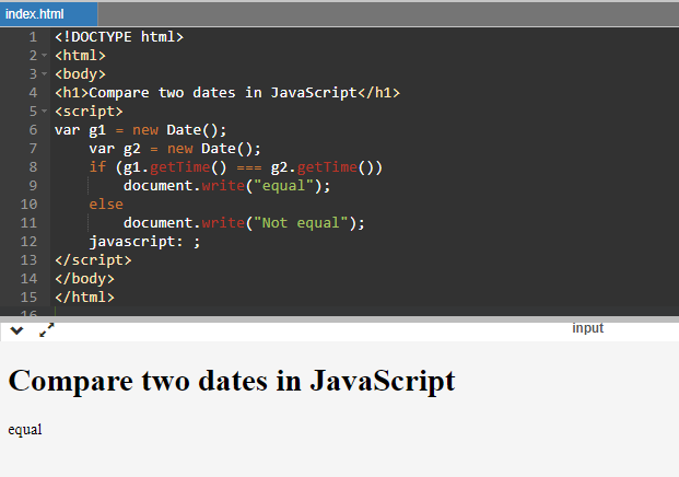 How To Compare Two Dates In Javascript