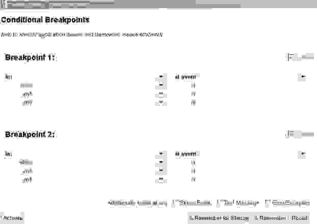 Debug CRM WebUI using Conditional Breakpoints
