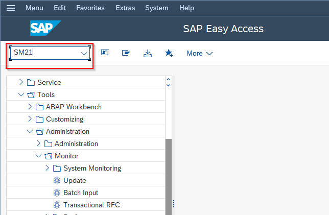 T-code SM21: System Log Analysis