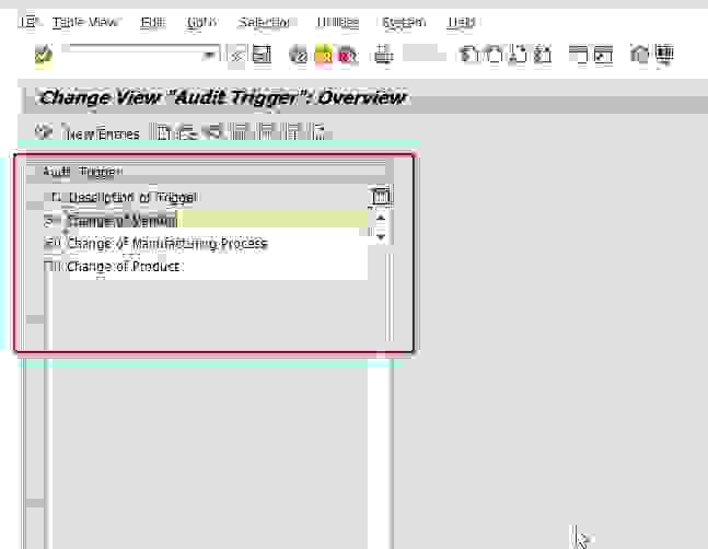Define Audit Trigger in SAP