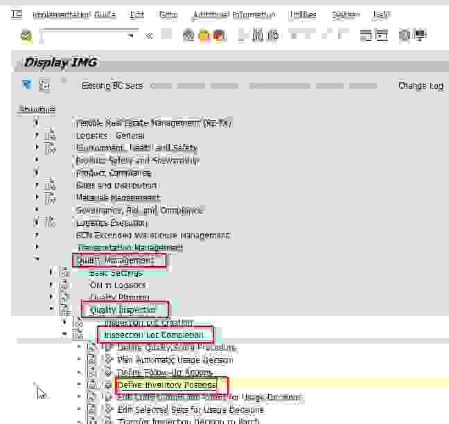 Define Inventory Postings