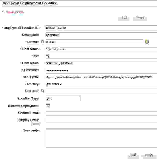 Setup Deployment Location In Lms 3719