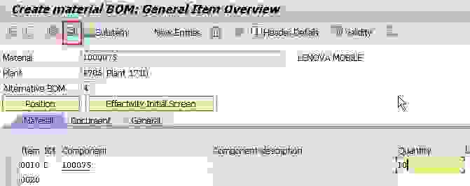 How to Create, Display &Change BoM in SAP SD