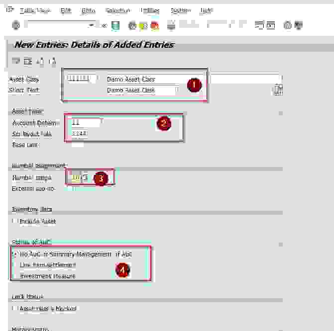 How To Create Asset Classes In Sap