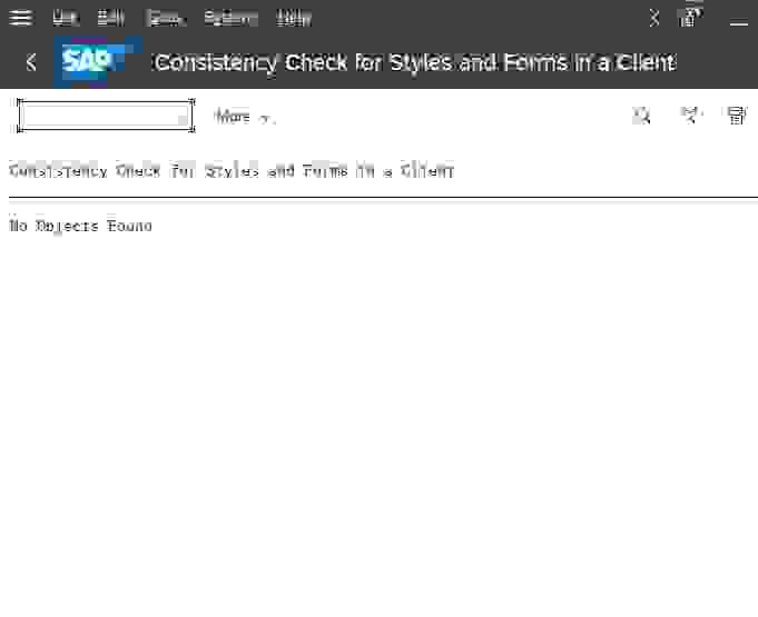 How To Perform The Consistency Check For Sap Script Forms And Styles