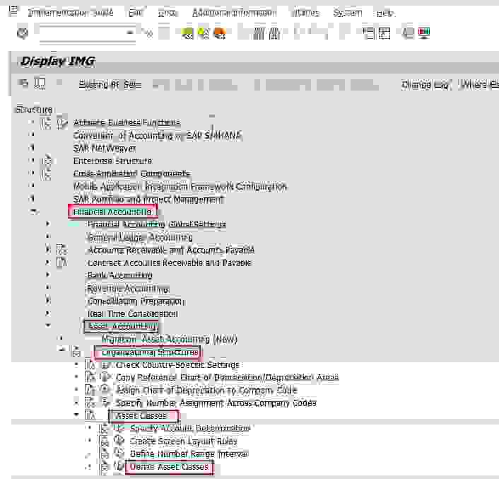 How To Create Asset Classes In Sap