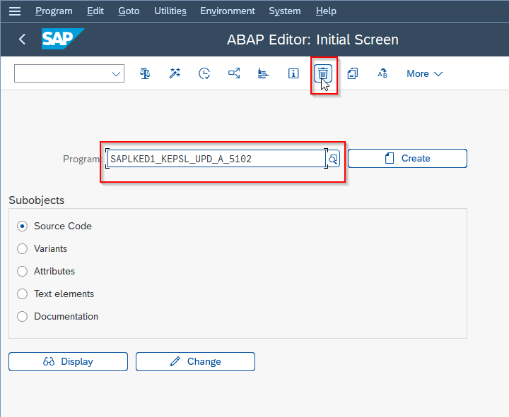 Delete ABAP Program and its Variants?