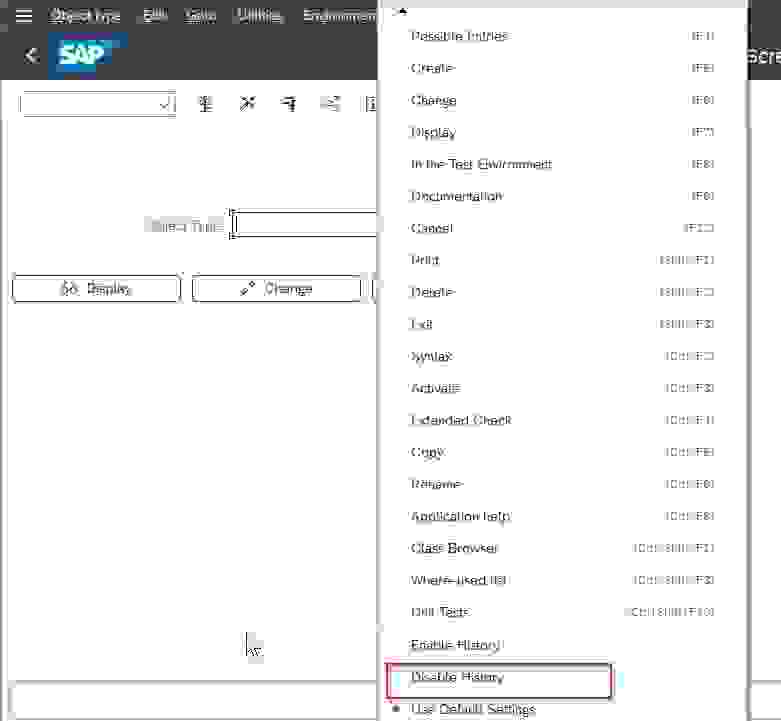 How to Disable, Enable and Delete the Input History?
