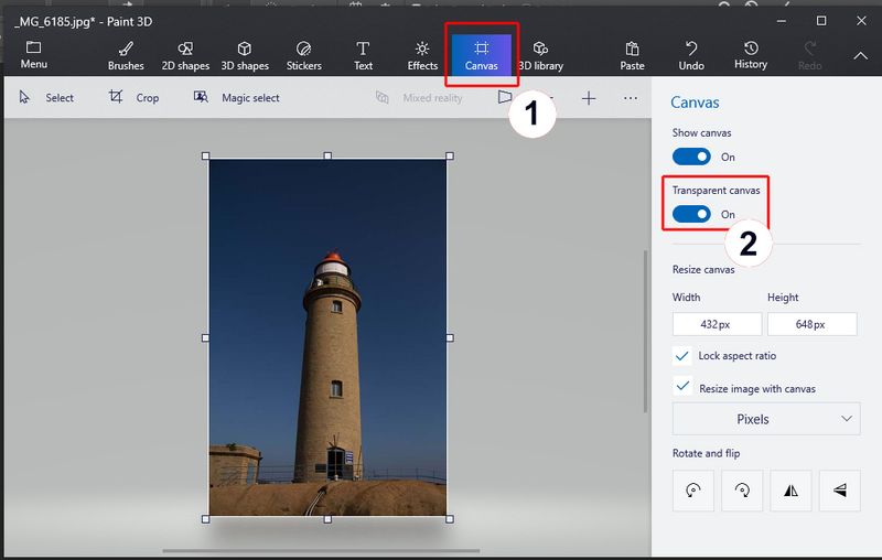 How To Make Background Transparent In Paint 3D 