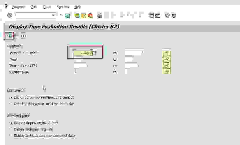 SAP PT60: Run Time Evaluation