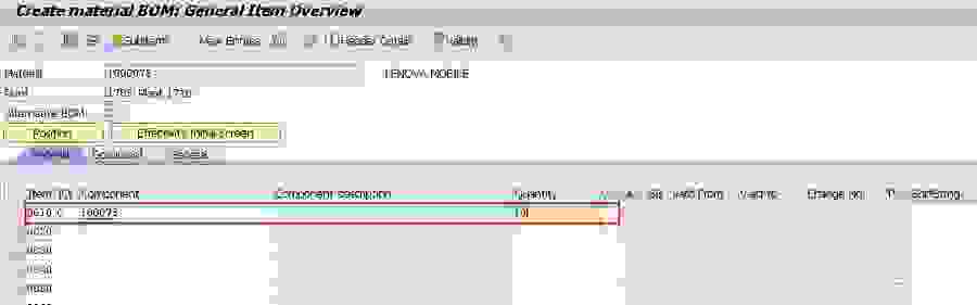 How to Create, Display &Change BoM in SAP SD