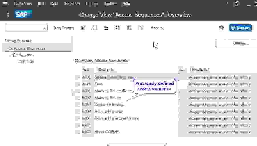 How To Define Access Sequence 